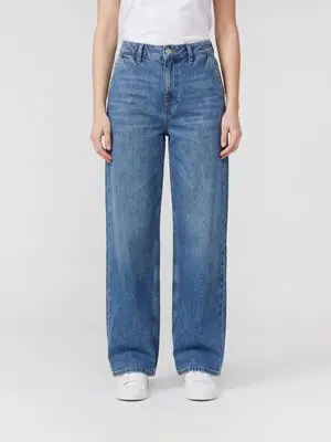 Magda Butrym High-waisted Palazzo Jeans In Denim With A Wide Leg - Blue