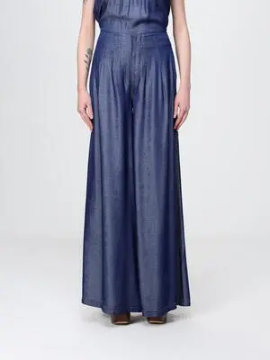 Liu Jo Chambray Palazzo Trousers - Denim