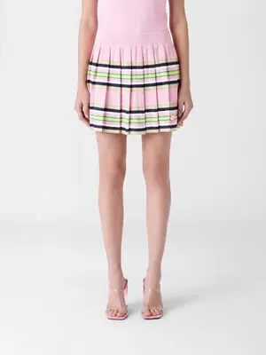 Casablanca Striped Viscose Blend Mini Skirt - Pink