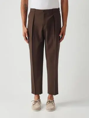 BRIGLIA 1949 Virgin Wool Portobello Trousers Dark