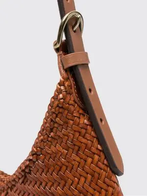 Dragon Diffusion Mezza Luna Woven Leather Bag - Brown