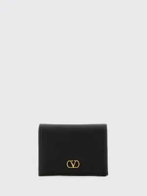 Valentino Garavani Vlogo Signature Grained Calfskin Wallet - Black