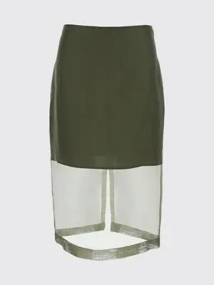 Federica Tosi Midi Pencil Skirt In Silk - Green