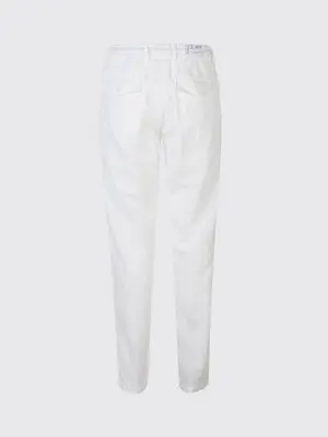 Eleventy Cotton And Linen Drawstring Trousers