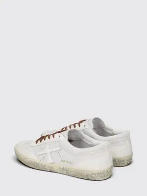 Premiata David Leather And Suede Low-top Sneakers - White