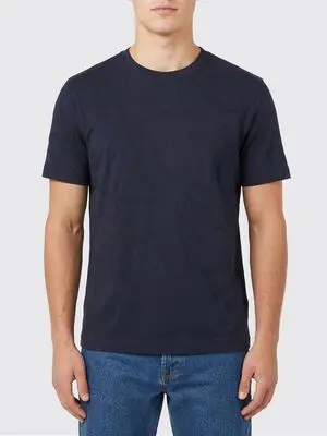Emporio Armani Crew Neck Cotton And Silk Blend T-shirt - Blue