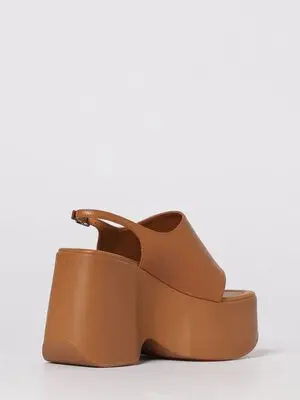 VIC MATIE Leather Wedge Sandals