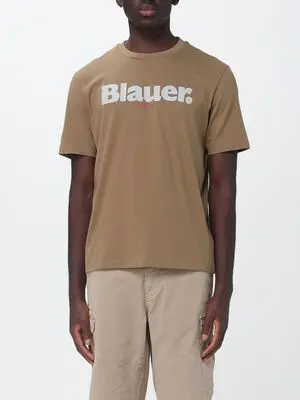 BLAUER. Cotton T-shirt With Logo - Hazel