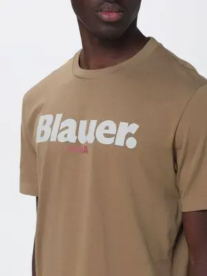 BLAUER. Cotton T-shirt With Logo - Hazel