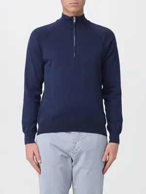 BLAUER. Cotton Knit Sweater - Blue