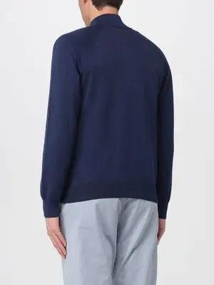 BLAUER. Cotton Knit Sweater - Blue