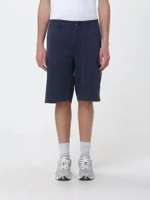 BLAUER. Stretch Cotton Cargo Shorts - Blue