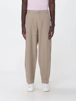BLAUER. Wide-leg Cotton Trousers - Beige