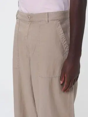 BLAUER. Wide-leg Cotton Trousers - Beige