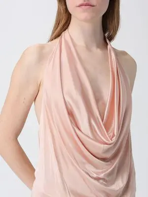 Elisabetta Franchi Halter Neck Draped Jersey Top - Pink