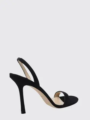 JIMMY CHOO Jenn Suede Slingback Sandals - Black