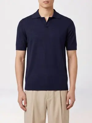 BALLANTYNE Cotton Knit Polo Shirt - Blue