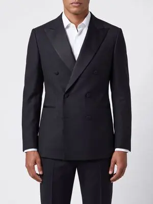 Tagliatore Silk-blend Tuxedo Jacket With Peak Lapels