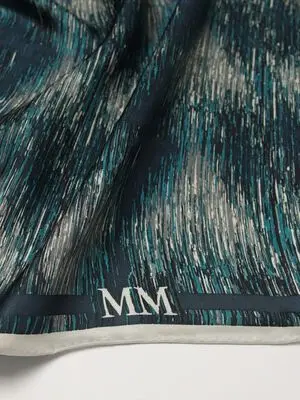 Max Mara Printed Silk Foulard - Lead