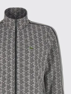 Lacoste Printed Jersey Zip-up Sweatshirt - Grey