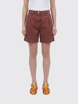 Brunello Cucinelli Cotton And Linen Blend Shorts - Red