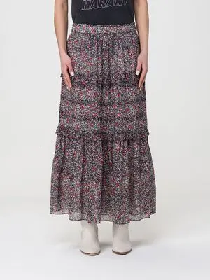 Isabel Marant Étoile Floral Cotton Skirt - Red