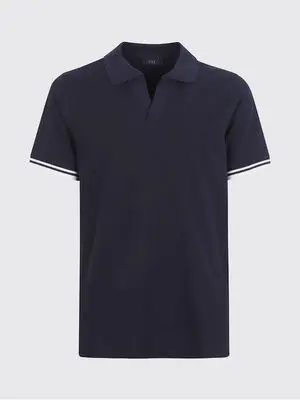 FAY Basic Cotton Polo Shirt - Blue