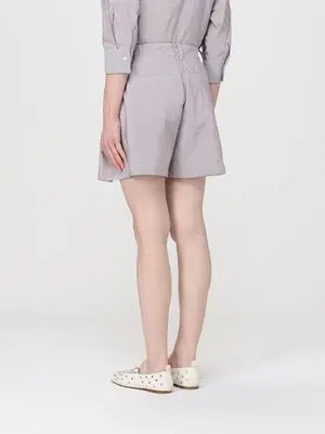 Brunello Cucinelli Striped Cotton Blend Pleated Shorts