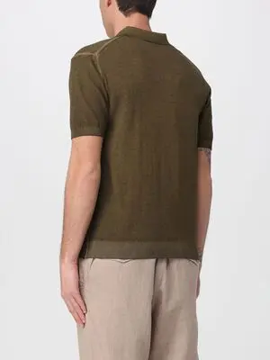 BLAUER. Knitted Cotton Polo Shirt - Military