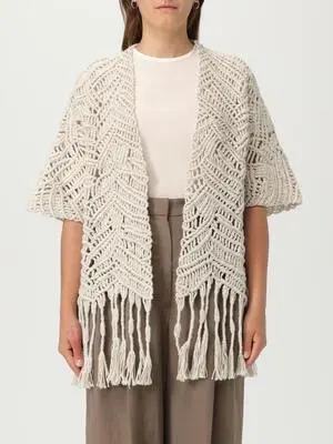 Brunello Cucinelli Open Knit Fringe Cardigan