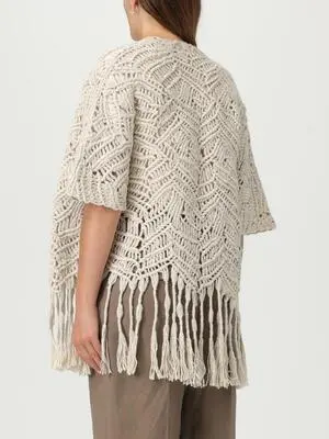 Brunello Cucinelli Open Knit Fringe Cardigan
