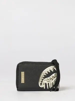 SPRAYGROUND Gold And Dangerous Saffiano Faux Leather Wallet - Black