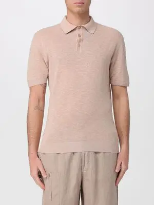 BLAUER. Linen And Cotton Polo Shirt - Beige