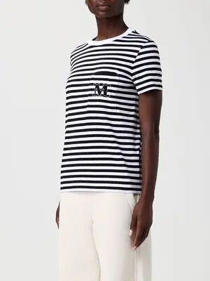 Max Mara Striped Cotton Top With Logo