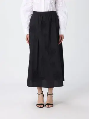 Liu Jo Embroidered Cotton Skirt - Black