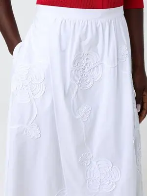 Liu Jo Embroidered Cotton Skirt - White