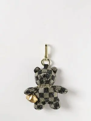 SPRAYGROUND Gold And Dangerous All Over Rhinestone Fur Keychain - Black