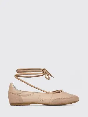 Patrizia Pepe Dancing Skin Leather Ballerinas - Beige