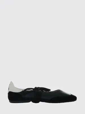 Patrizia Pepe Dancing Skin Leather Ballerinas - Black
