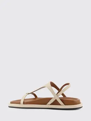 ATP ATELIER Low Slingback Grained Leather Sandals With Open Toe