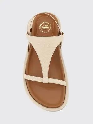 ATP ATELIER Low Slingback Grained Leather Sandals With Open Toe