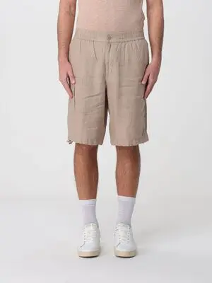 BLAUER. Linen Shorts - Beige