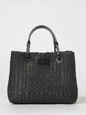 Emporio Armani Myea Bag In Woven Polyamide - Black