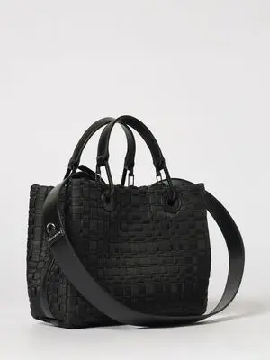 Emporio Armani Woven Polyamide Handbag With Logo