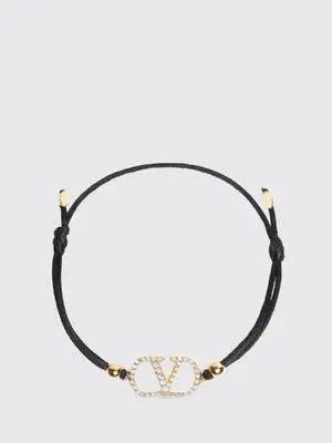 Valentino Garavani Vlogo Signature Bracelet With Crystals - Black