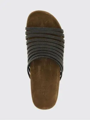 Brunello Cucinelli Suede Sandal With Monili