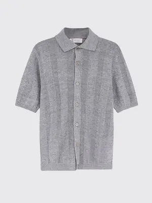 Brunello Cucinelli Knit Shirt - Mouse Grey