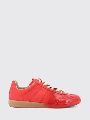 MAISON MARGIELA Replica Low-top Sneakers In Patent And Smooth Leather - Black