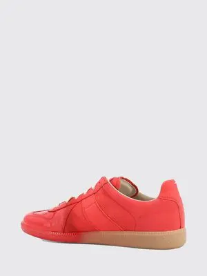 MAISON MARGIELA Replica Low-top Sneakers In Patent And Smooth Leather - Black
