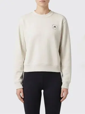 Adidas By Stella McCartney Crew-neck Sweatshirt With Logo - Grey